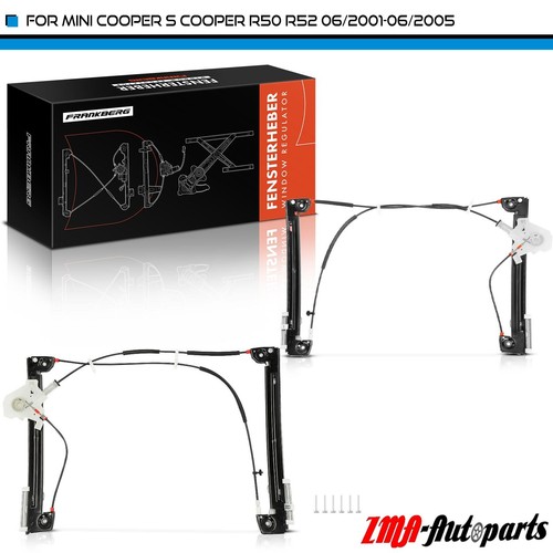 2x Window Regulator W/o Motor for Mini Cooper 2001-2005 R50 R52 R53 ...