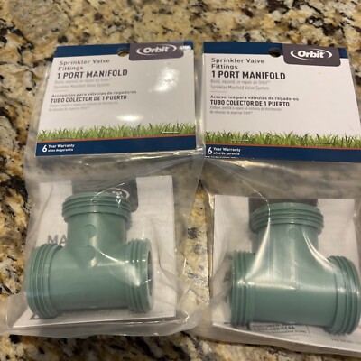 2 PACKS NEW Orbit Sprinkler System Valves 1 Port Manifold 57181 Sealed ...