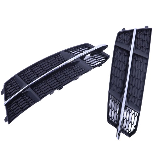 Left & Right Front Bumper Lower Grille Black Bezel for 2016-2018 Audi ...