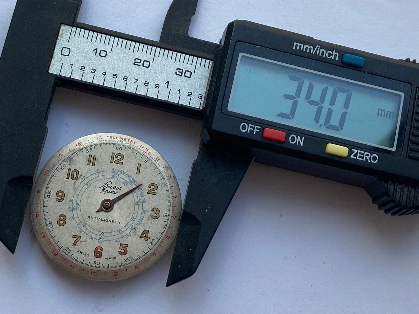 MEN WATCH PARTS MOVMENT NOT WORKING RASIS SPORT SWISS TELEMETRE ...