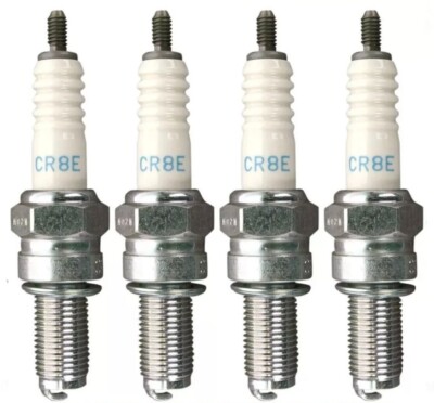 4x Spark Plug CR8E for Yamaha FZ1 FZ6 FZ8 FZR600R TTR250 FJR1300A ...