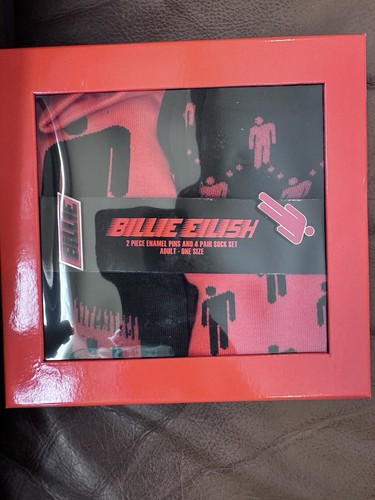 Billie Eilish 2 Piece Enamel Pins And 4 Pair Of Sock Set Adult One Size ...