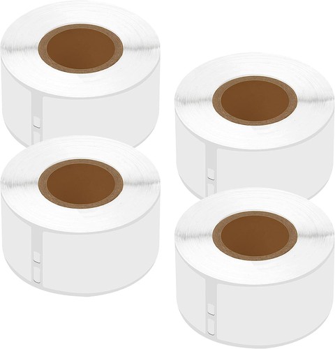 4 Rolls 520 Clear Address Labels 1-1/8"x3-1/2" for Dymo 30254 ...