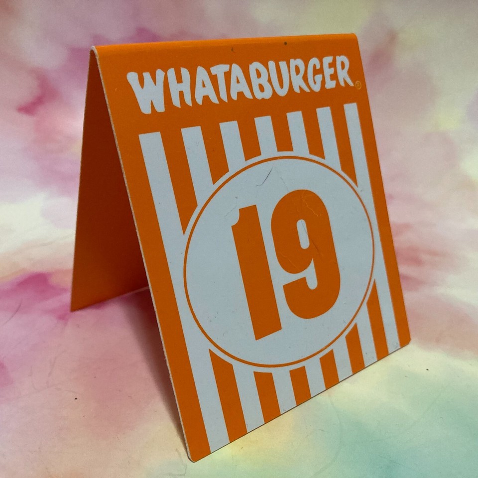Whataburger Table Tent #'s You Pick The Number No Limit $5 Flat Rate ...