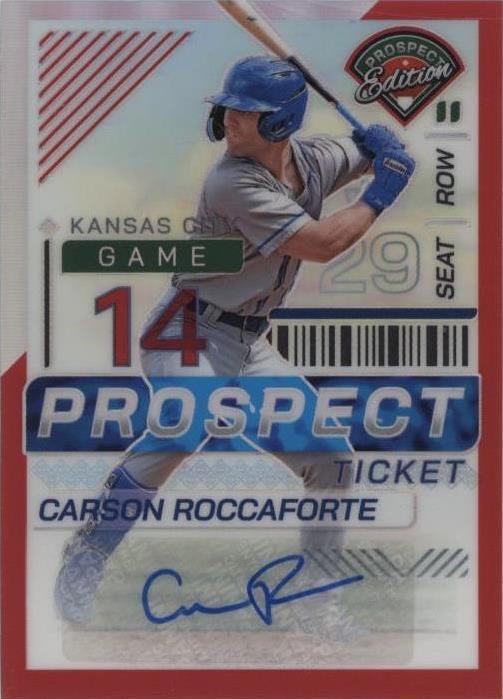 2024 Panini Prospect Edition - Carson Roccaforte #182 Red Prizm ...