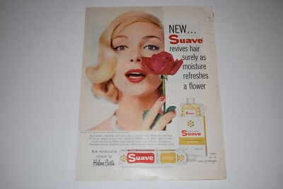 Vintage 1959 Suave Hairdressing & Conditioner Helene Curtis Print Ad ...