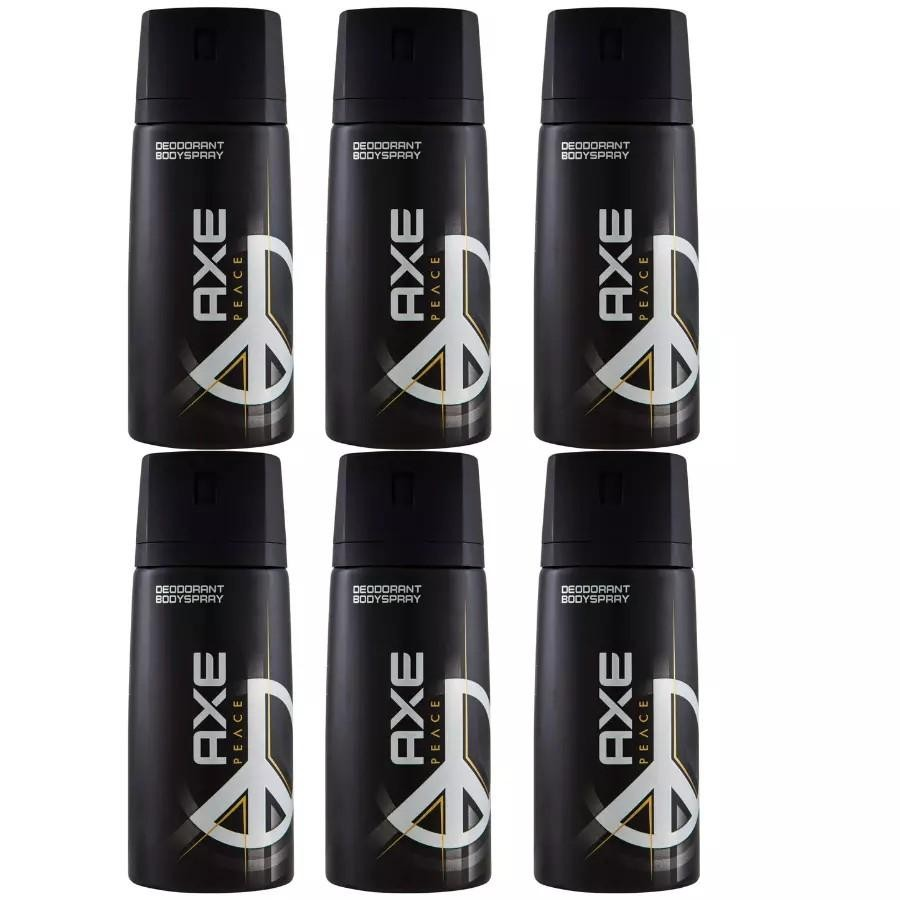 6 x Axe ( Lynx) Deodorant Body Spray 150ml Black Apollo Ice Excite ...