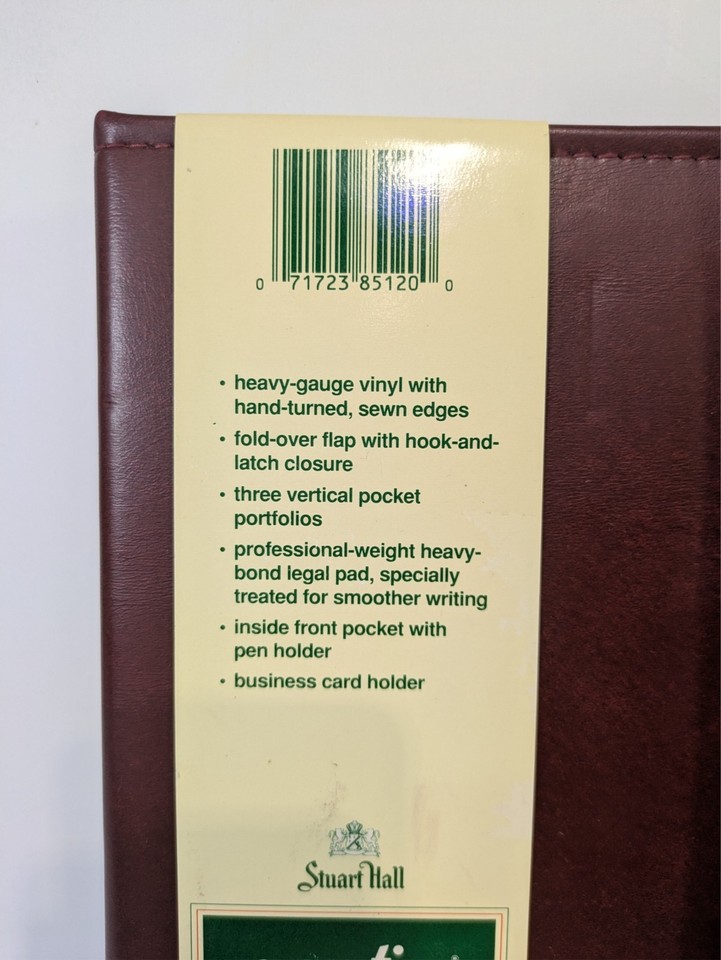 Stuart Hall Executive Personal Portfolio Notebook No 8512 Vinyl Approx ...