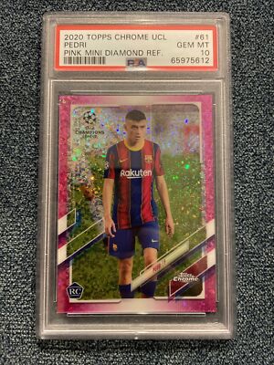2020 Topps Chrome UCL Pink Mini Diamond Refractor Pedri RC Rookie /175 ...
