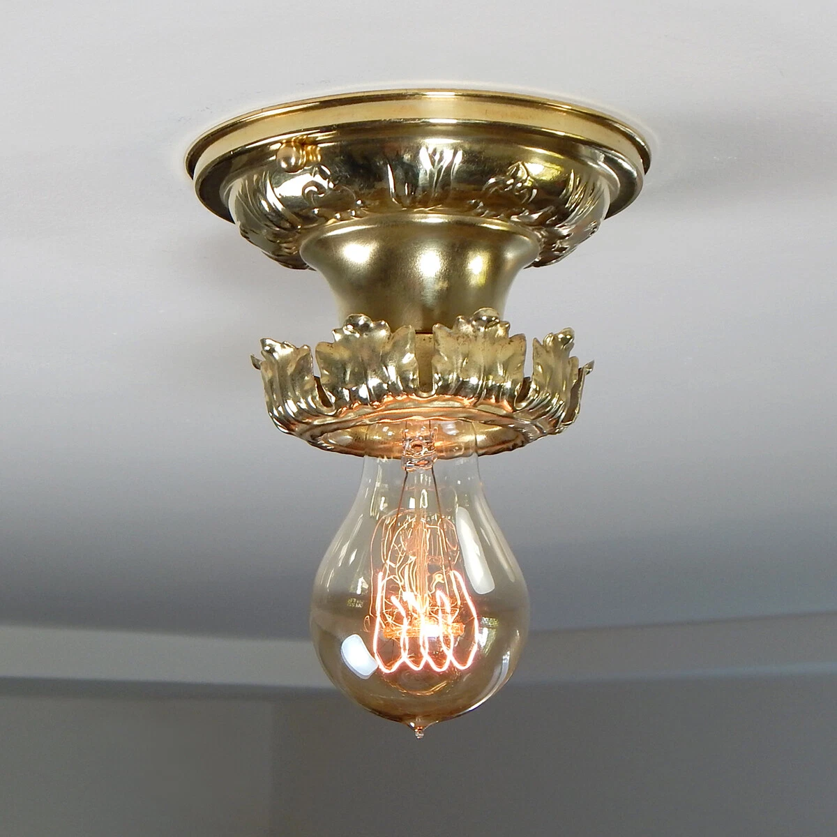 Polished Brass Flush Mount Ceiling Lights | Shelly Lighting