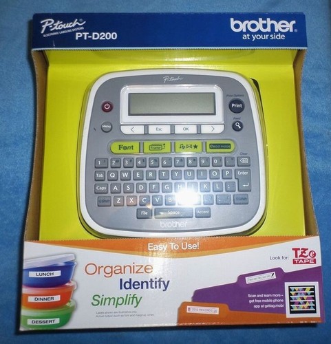 NEW Sealed Brother P-Touch PT-D200 Label Maker Labeling Organize ...