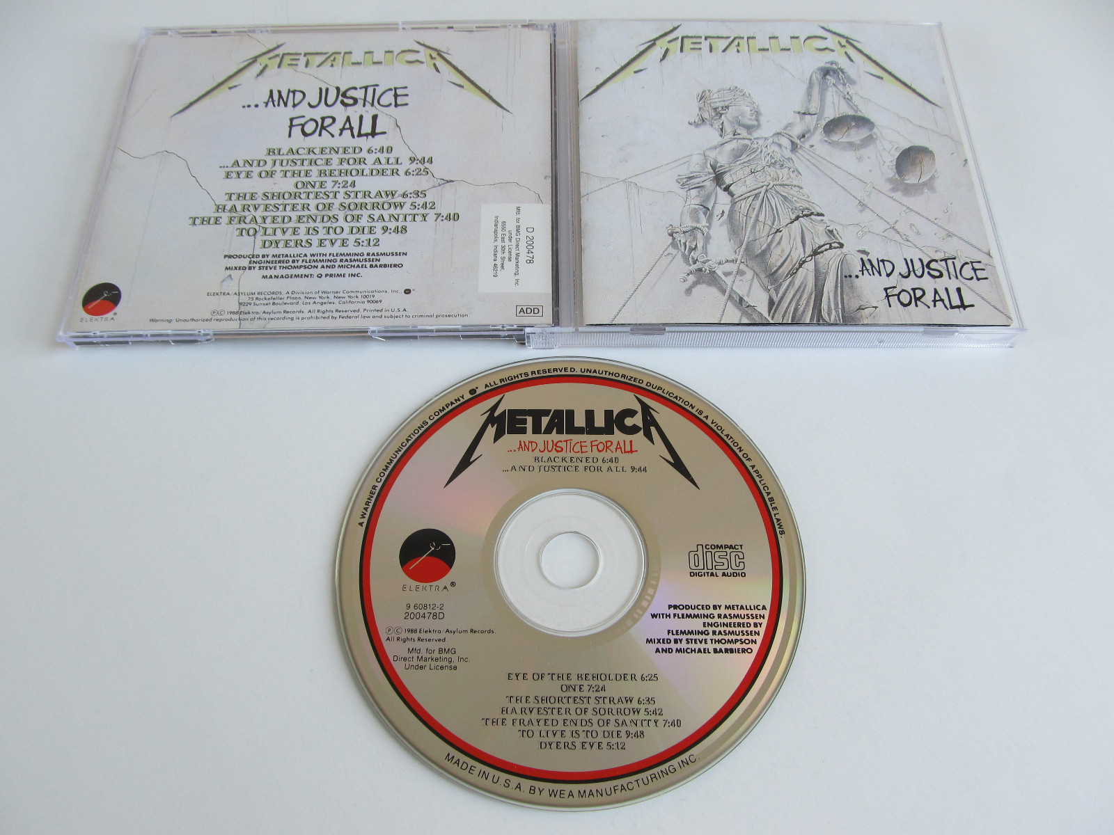 Metallica And Justice For All Cd