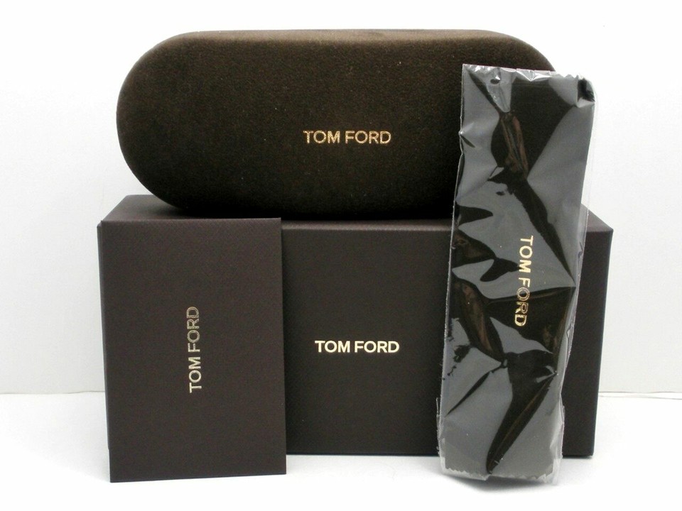 Tom Ford 5666 001 52mm Black Gun Eyeglasses Authentic Frames Blue Block ...