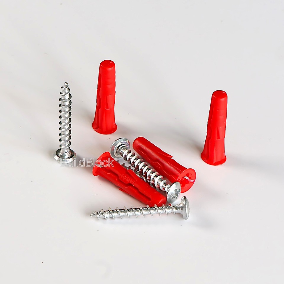 Rawlplug UNO Wall Plugs 6mm red fixing rawl plugs screws concrete ...