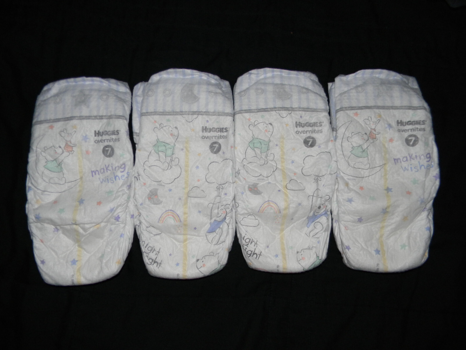 4 Huggies overnights Disposable Diapers Size 7 over 41 Lb + Lbs. | eBay