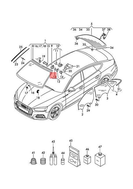 OEM Part for WV AUDI Seat SKODA Windshell Glass Rain Sensor Film ...