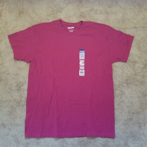 Gildan Womens T-Shirt Preshrunk 100% Cotton Purple Red Berry Size Large ...
