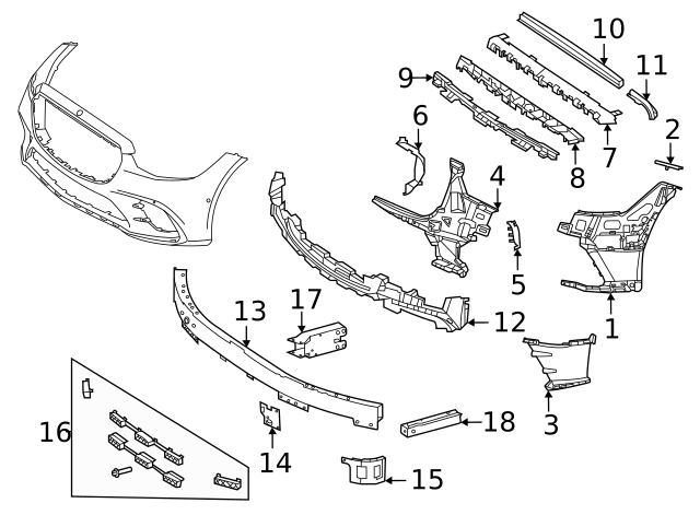 Mercedes Benz Genuine S580 S500 S580 2022-2023 Left Side Mount OE ...