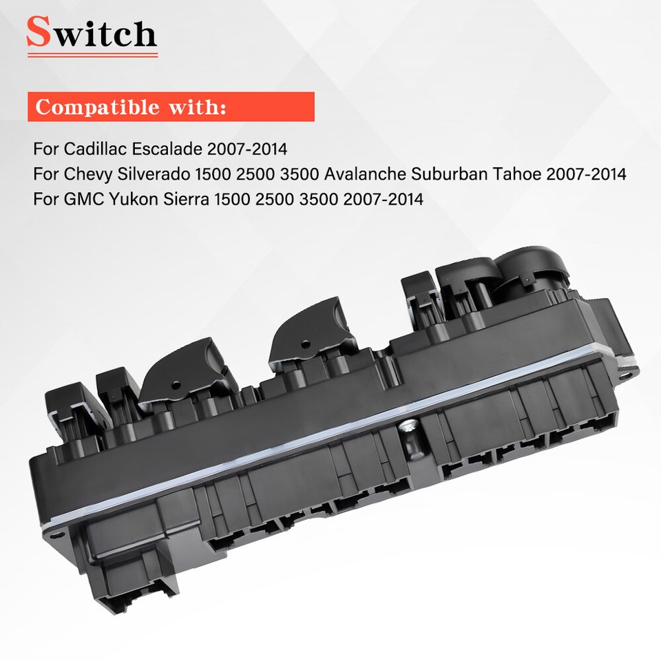 20835553 Power Window & Mirror Switch Driver Side for 2007-2014 Chevy ...