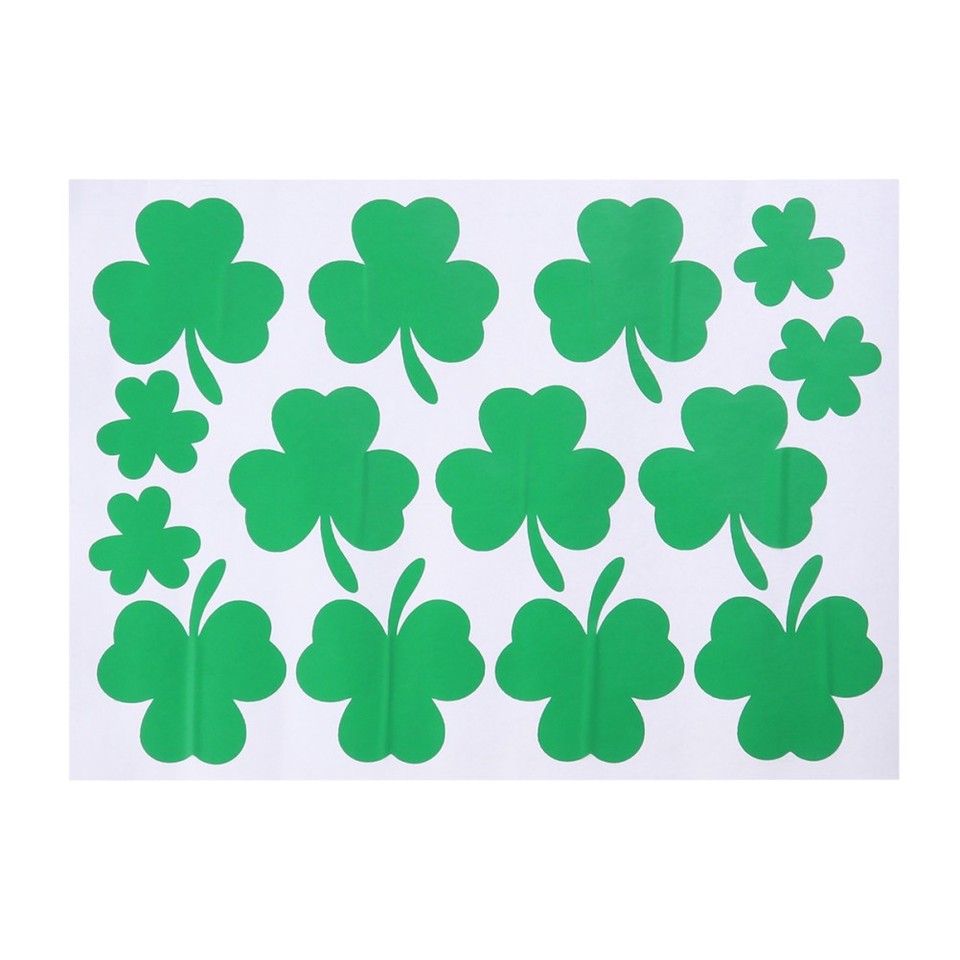 56pcs DIY Clover Wall Stickers Color Beautiful Clover Decor Wall | eBay ...
