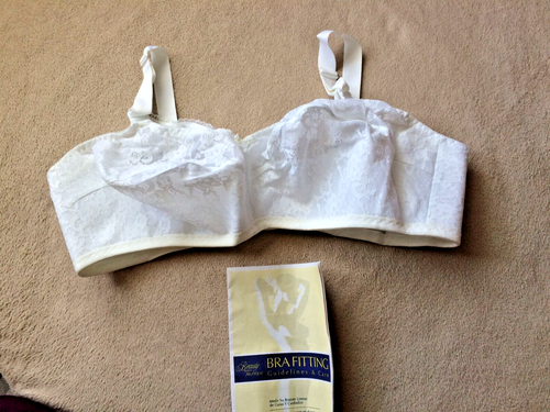 Jeunique 46F White Lace Soft Cup Bra Style J50 NIB | eBay