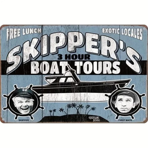 Skipper's 3 Hour Boat Tours 8 x 12 inch Metal Sign | eBay