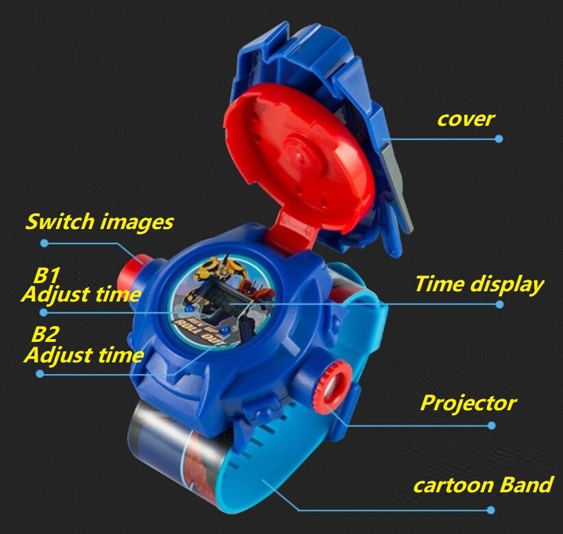Kids Cartoon Watch Projector Transformers Optimus Prime cosplay Light ...