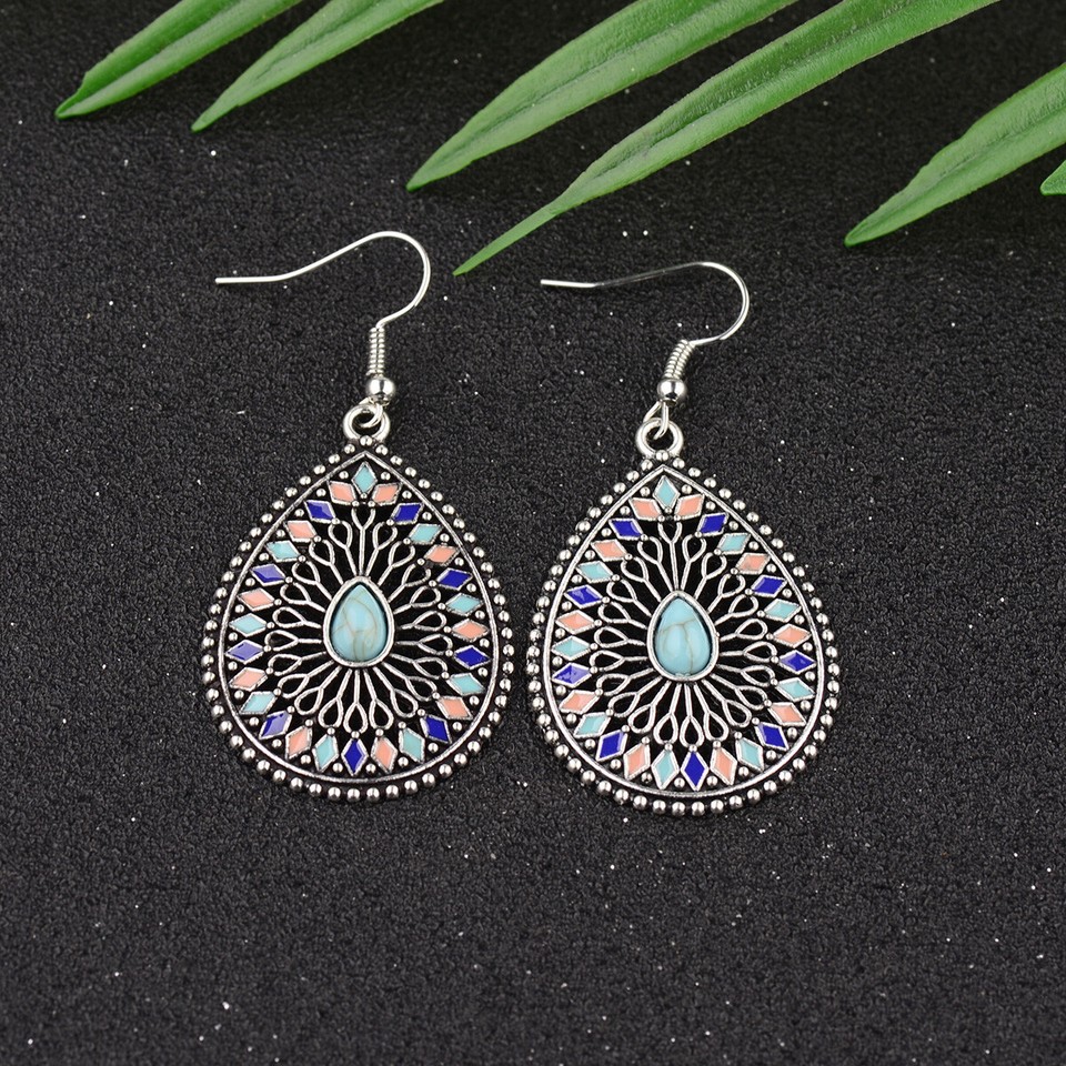 New Women's Vintage Bohemian Boho Style Multicolor Drip Drop/Dangle ...