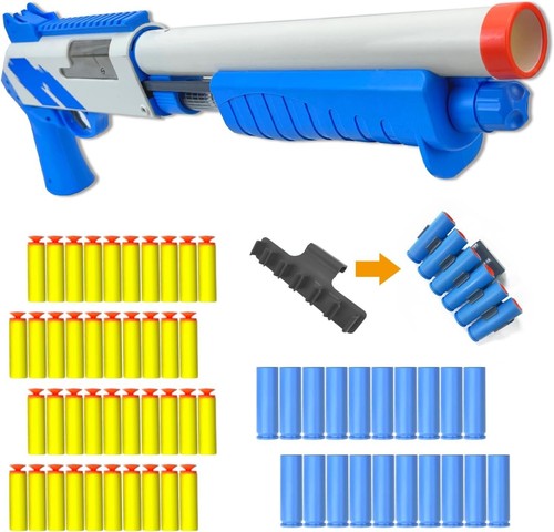 Soft Bullet Foam Dart Blaster Toy Shotgun with Ejecting Shells and Ammo ...