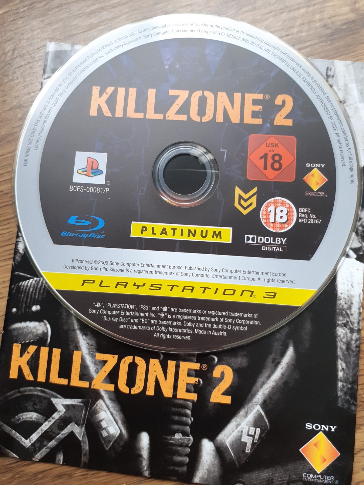 Killzone 2 (PS3) Disc and Manual only 711719158554 | eBay UK