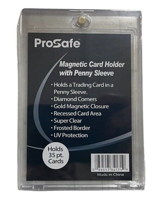25 PRO SAFE 35pt MAGNETIC Sleeved Card Holder Case One-Touch UV Diamond ...