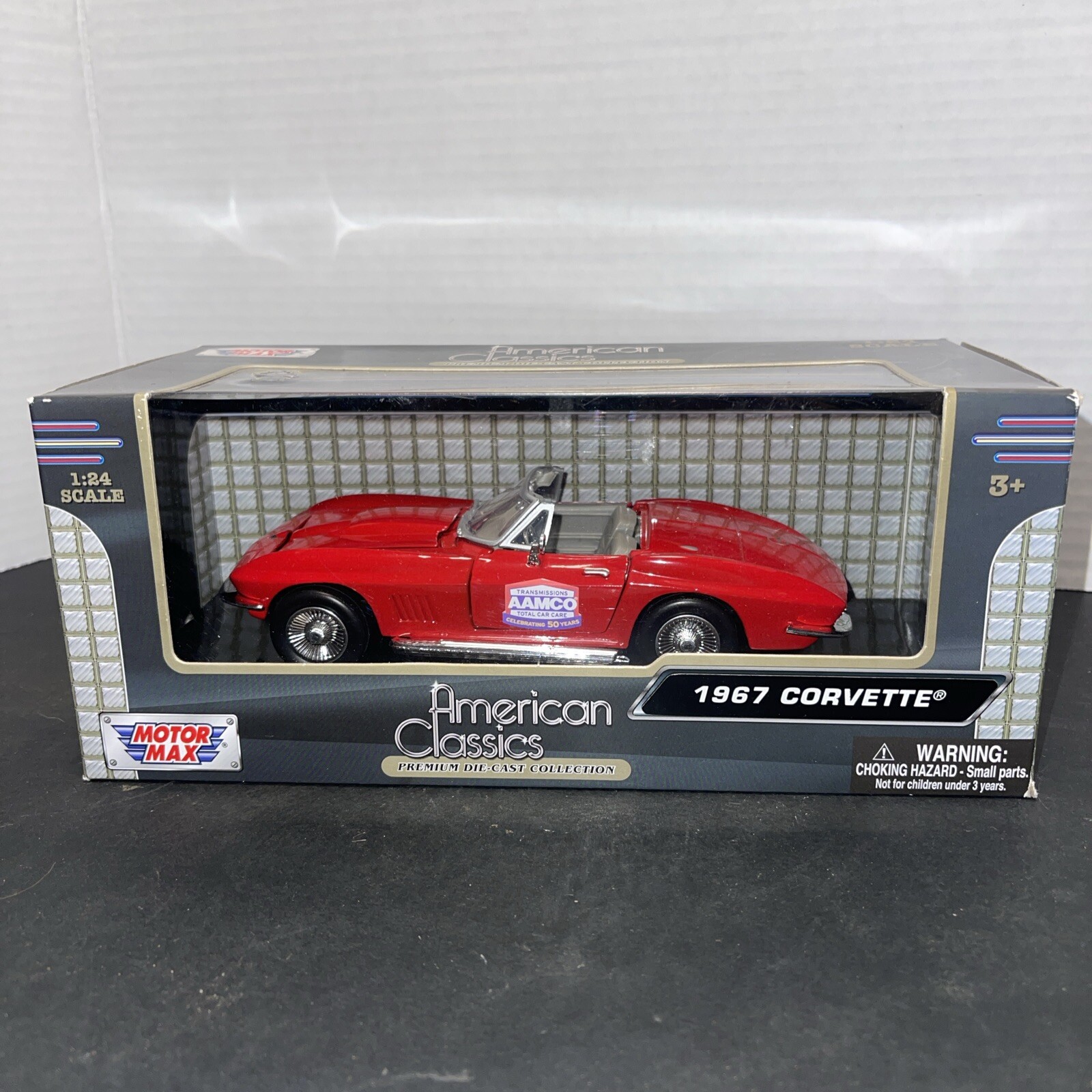1967 Chevy Red Corvette 1:24 Scale Diecast Model MotorMax American ...