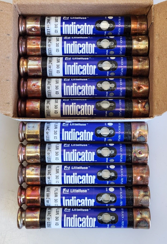 Lot of 10, Littelfuse FLSR 30 ID Class RK5 Time-Delay Fuse 30A 600VAC ...