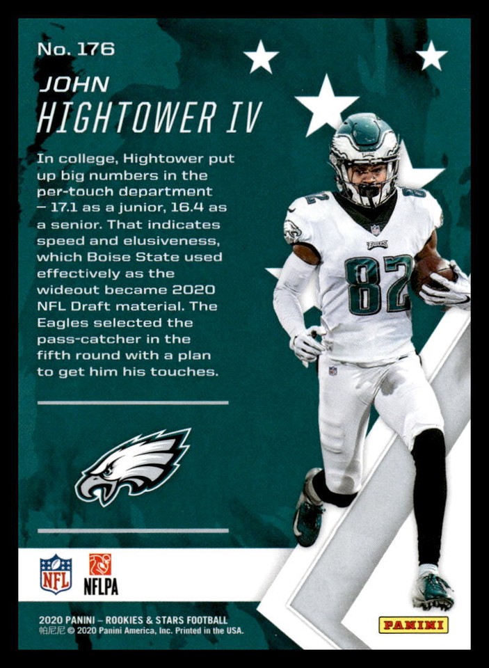 2020 Rookies & Stars #176 John Hightower IV RC Eagles Football Card | eBay