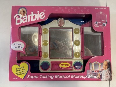 Vintage Barbie Talking Mirror Vanity Lights Voice Music 1996. Works ...