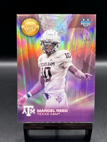 MARCEL REED TEXAS A&M 2025 BOWMAN U UNIVERSITY CHROME DEANS LIST CASE ...