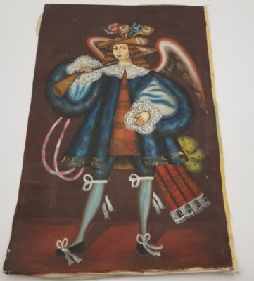 Vintage Cusco Cuzco School Colonial Painting 15"W x 23"H ~ O | eBay