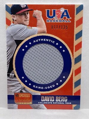 2013 AMERICA'S PASTIME - USA BASEBALL - DAVID BERG GAME USED RELIC ...