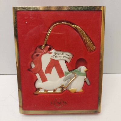 Lenox Friendship Penguin Holiday Ornament, In Great Condition #6119051 ...