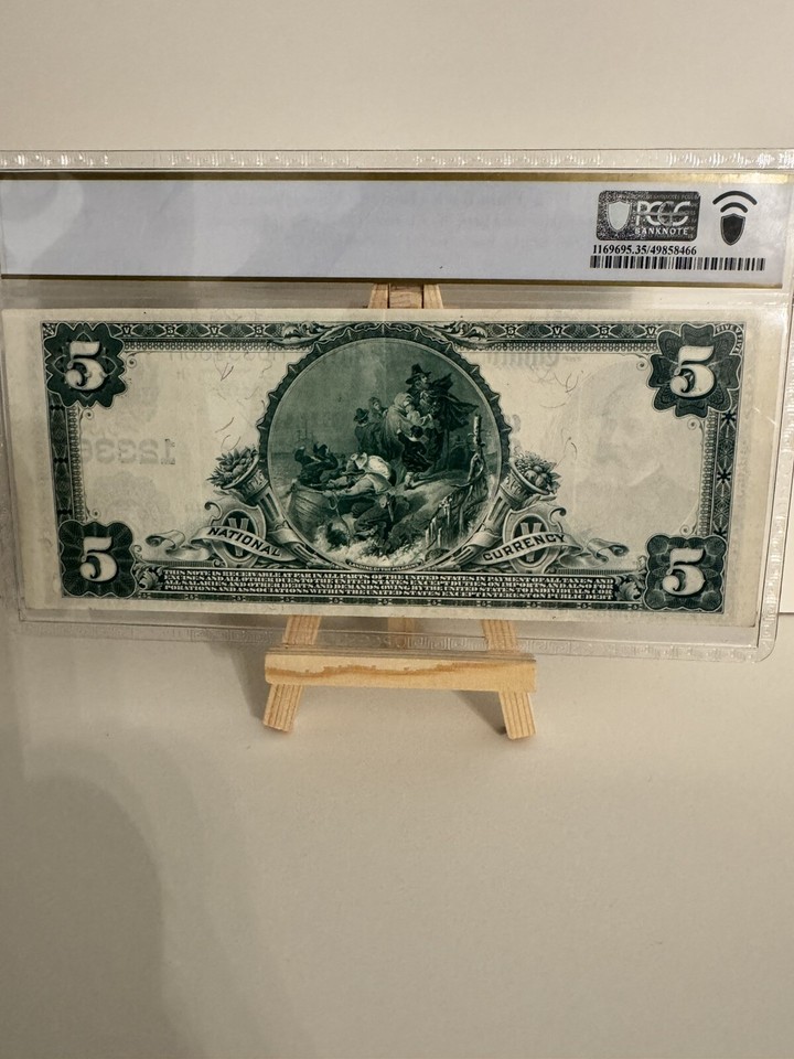 1902 $5 PLAIN BACK THIRD NB OF BOSTON CHARTER NOTE #2678 PCGS BANKNOTE ...