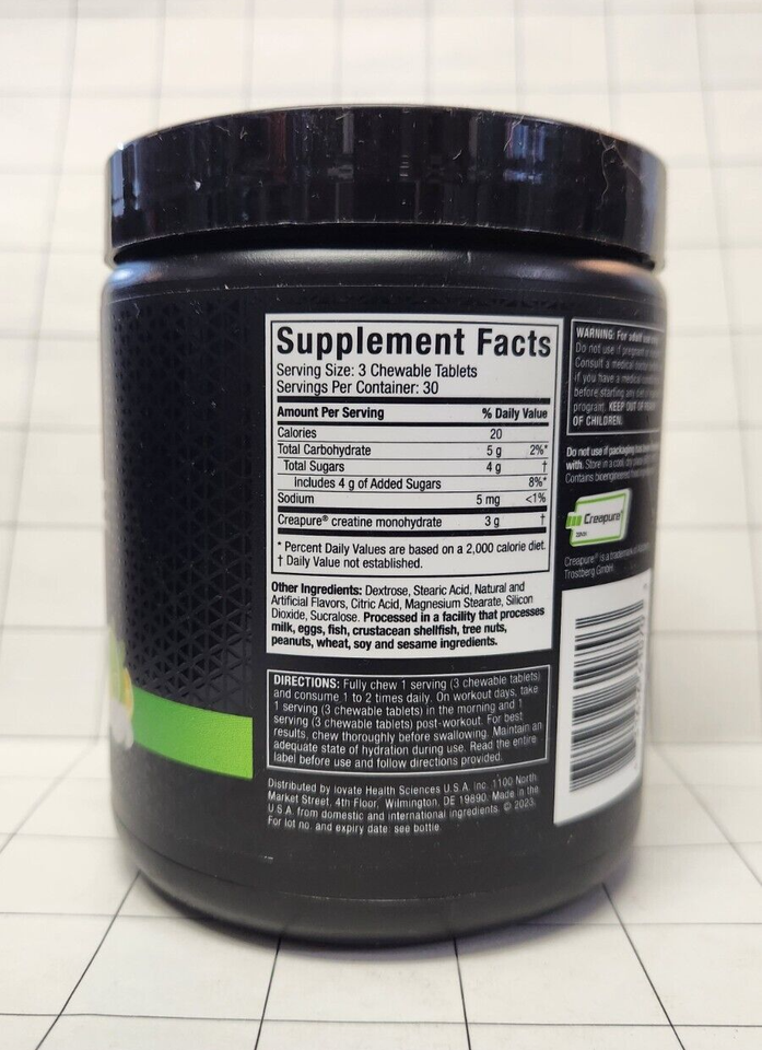 MuscleTech Creatine Chews Citrus Burst – 90 Chewable Tablets EXP 01 OCT ...