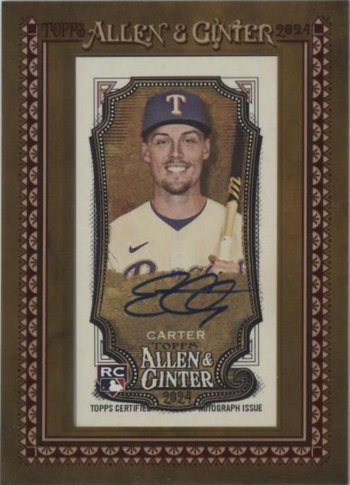 2024 Topps Allen & Ginter - Mini Baseball Autographs Evan Carter #MA-EC ...