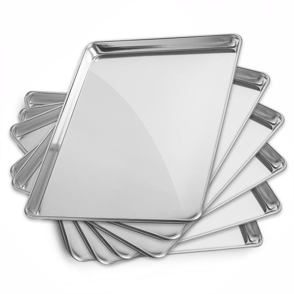 Commercial Grade Aluminum Baking Sheet Assorted Sizes - 6 Pans | eBay