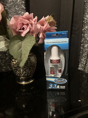 SOLARAY 3.1 Amp Dual USB Car Charger with 3ft Micro USB Cable | eBay