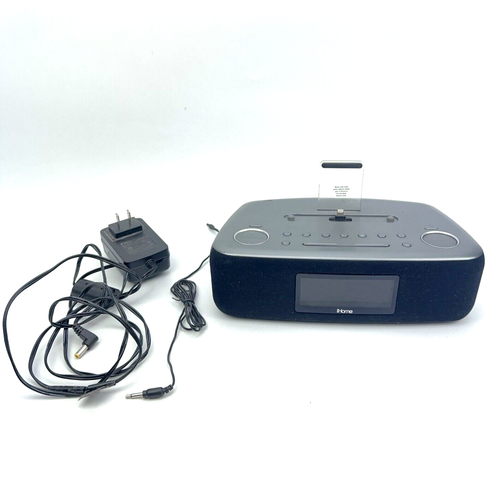 iHome iDL44 FM Clock Radio Lightning Phone Dock USB Port w/ Power Cord ...