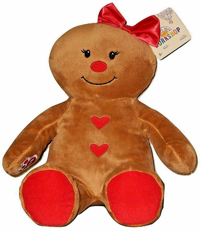 Build a Bear Gingerbread Girl Teddy and LOVE 2pc Outfit Red Shoes 2017 ...