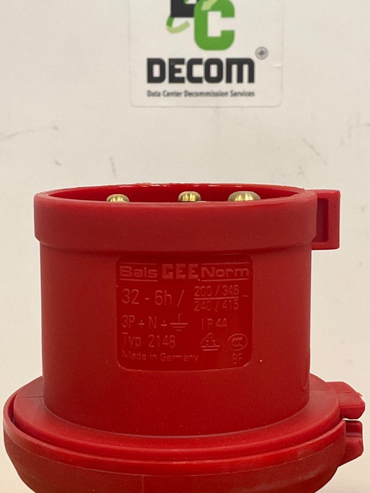 Lot of 2 Bals CEE Norm 32-6h 200/346-240/415 3P+N IP44 Type 2148 Used ...