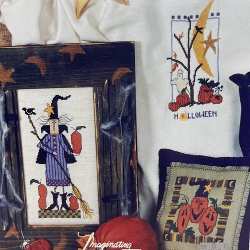 Halloween Cross Stitch Chart Gerties Pumpkin Patch Witch Ghost Pumpkins ...