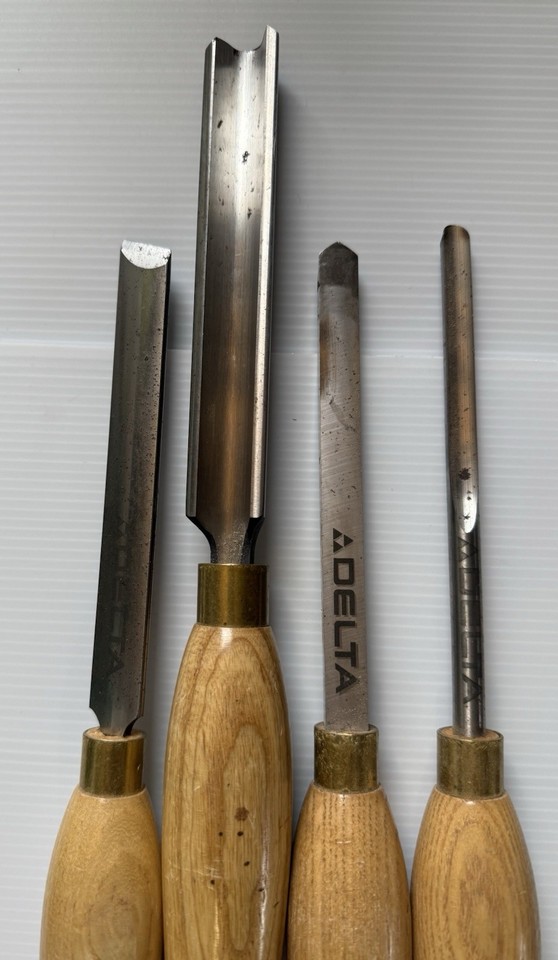 4 Vintage Robert Sorby DELTA Wood Lathe Tools GOUGE Gouges Chisel ...