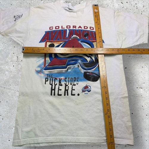 Vtg Colorado Avalanche NHL T-Shirt College Concepts Signed Adam ...
